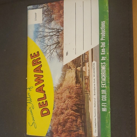 ken-del productions | Office | 96 Delaware Souvenier Folder Postcards ...
